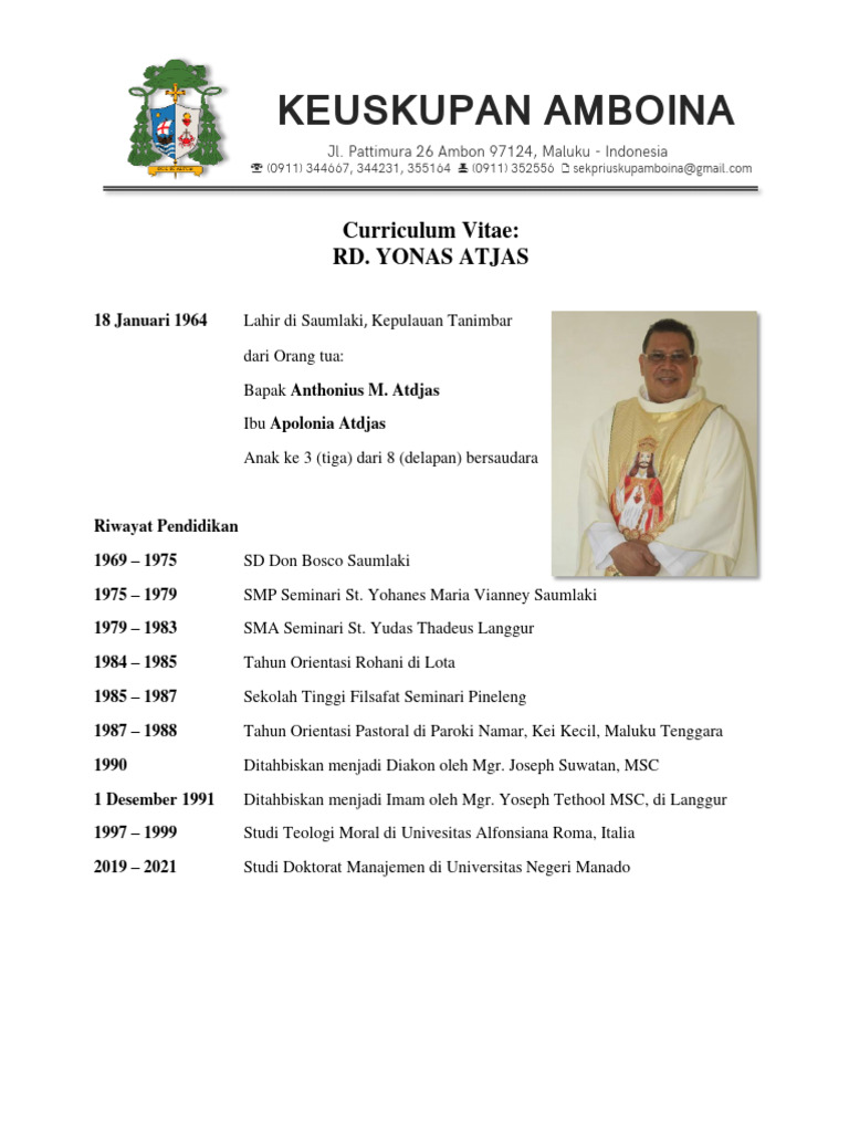 Rd. Yonas Atjas - CV | PDF