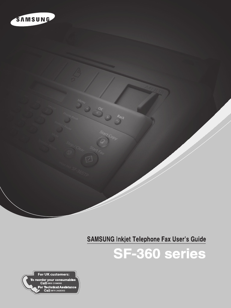 SF-360 Series Fax Machine Safety Guide | PDF | Fax | Paper