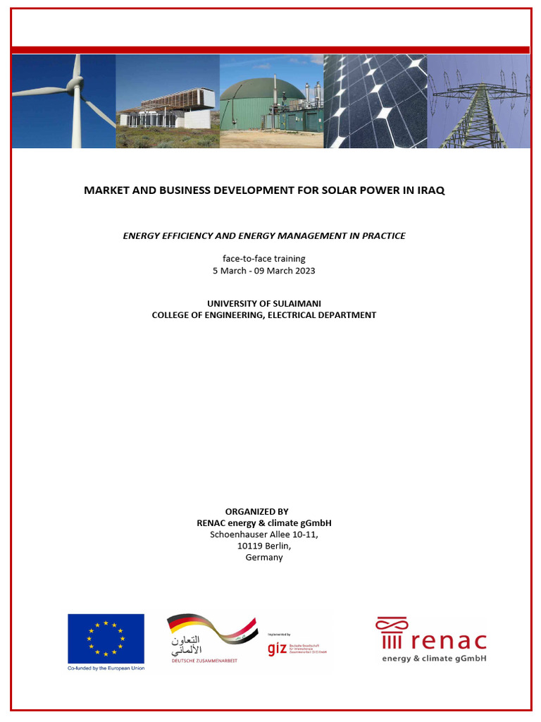 Booklet - EIC Training - 05-09 - 03 - 2023 | PDF | Energy And The Environment | Sustainable Energy
