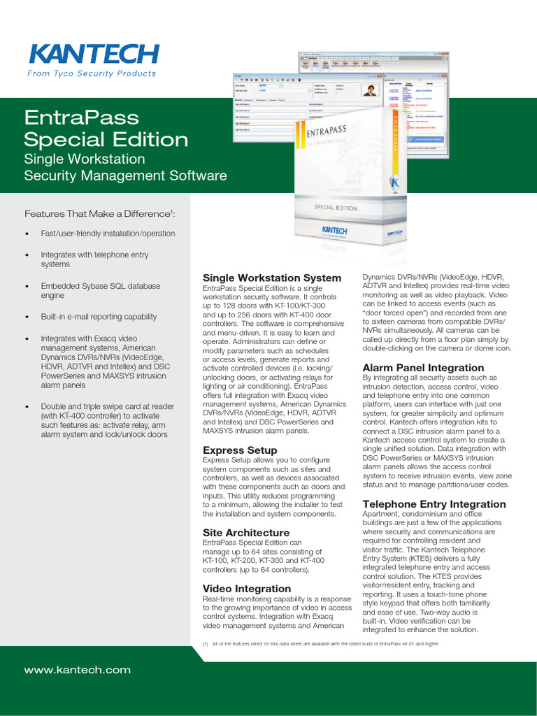 EntraPass Special Edition Overview | PDF | Microsoft Windows | Security ...
