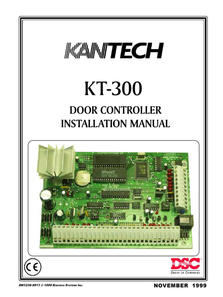 KT 300 Manual Instalare Centrala Control Acces Kantech 2 Usi | PDF | Iso 9000 | Power Supply