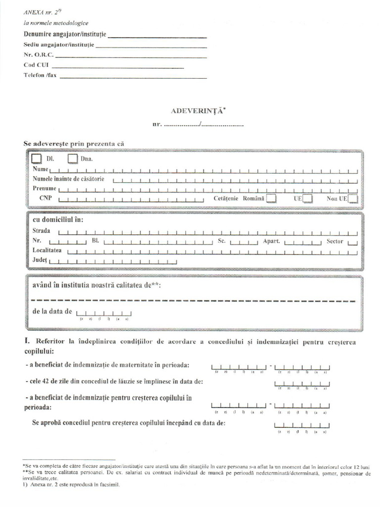 Anexa 2 Adeverinta Venit | PDF