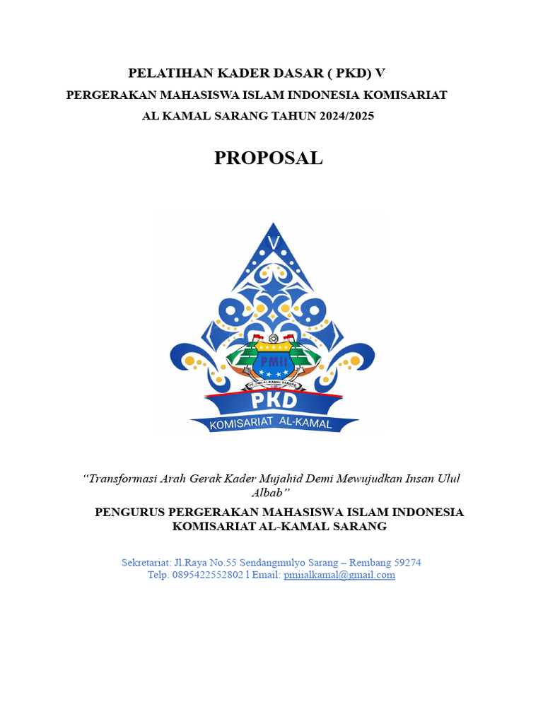Proposal PKD V (Tanpa TTD) - 1 | PDF | Karier & Perkembangan | Ilmu Sosial