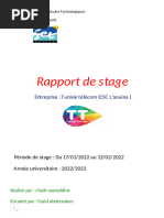 Rapport de Stage Telecom | PDF | Télécommunications | Téléphone