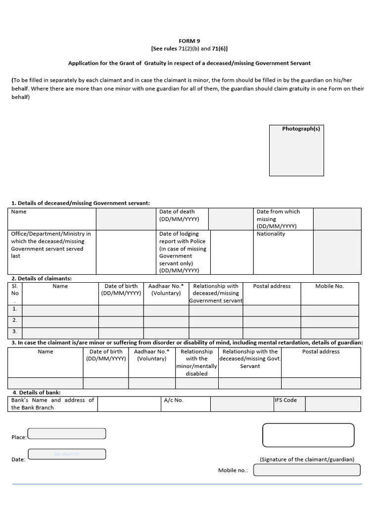 Form 9 | PDF | Legal Guardian