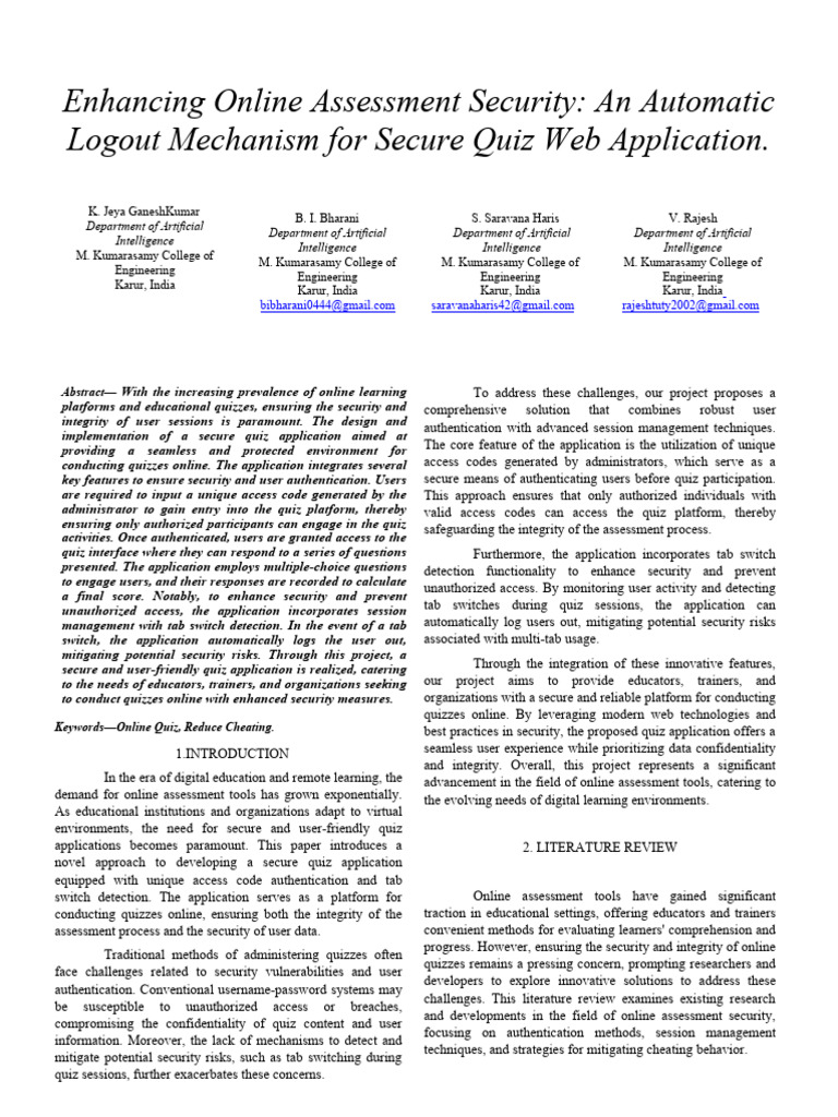 MP Research Paper[1] | PDF | Computer Security | Security