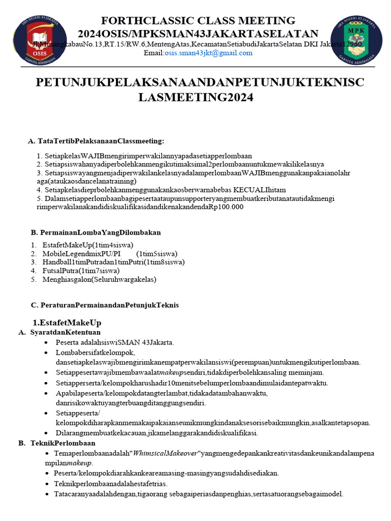 JUKLANIS CLASSMEET 2024 | PDF