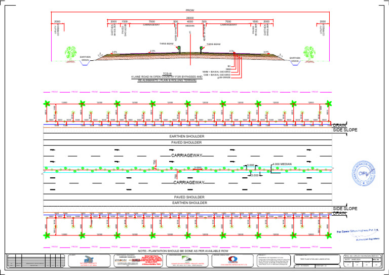 2A - Typical Tree Plantation Detail | PDF | Transport | Road Infrastructure