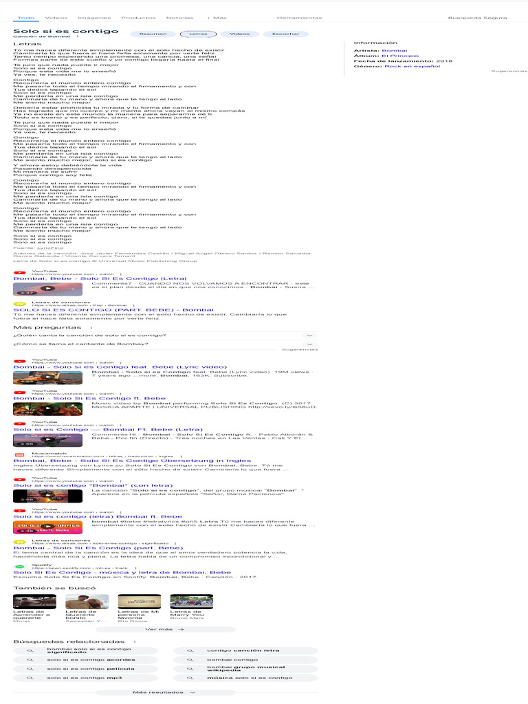 Solo Si Es Contigo - Buscar Con Google | PDF | Grabación de sonido ...