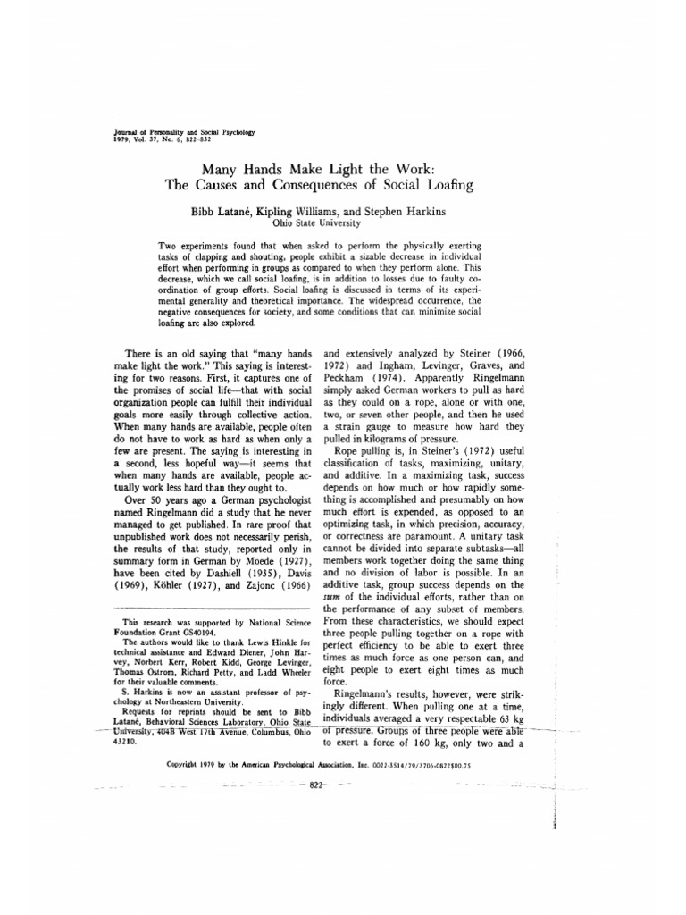 Latane Williams Harkins 1979 | PDF