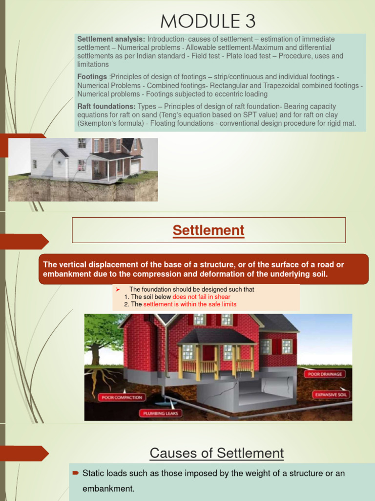 Module 3 | PDF | Foundation (Engineering) | Deep Foundation