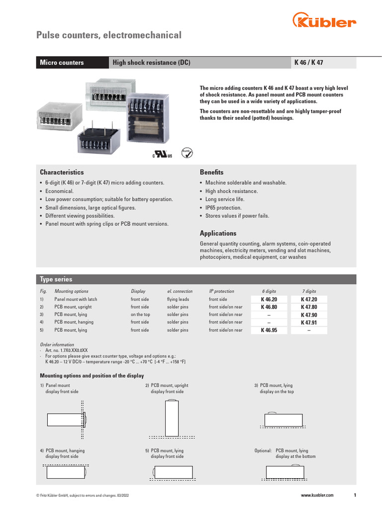 Pulse Counters, Electromechanical | PDF | Printed Circuit Board ...