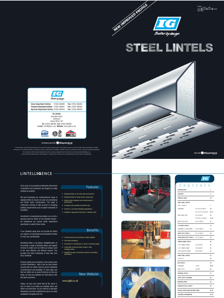 IG Lintels Installation and Specification Guide | PDF | Framing ...