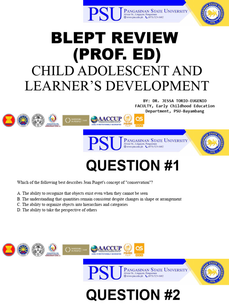 Psu Blept Review 2024 | PDF | Cognitive Development | Developmental ...