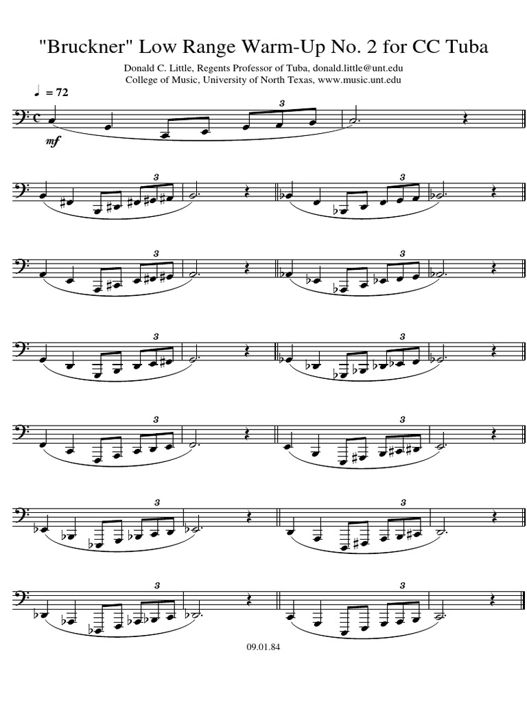 Bruckner Tuba Warm-Up No. 2 | PDF