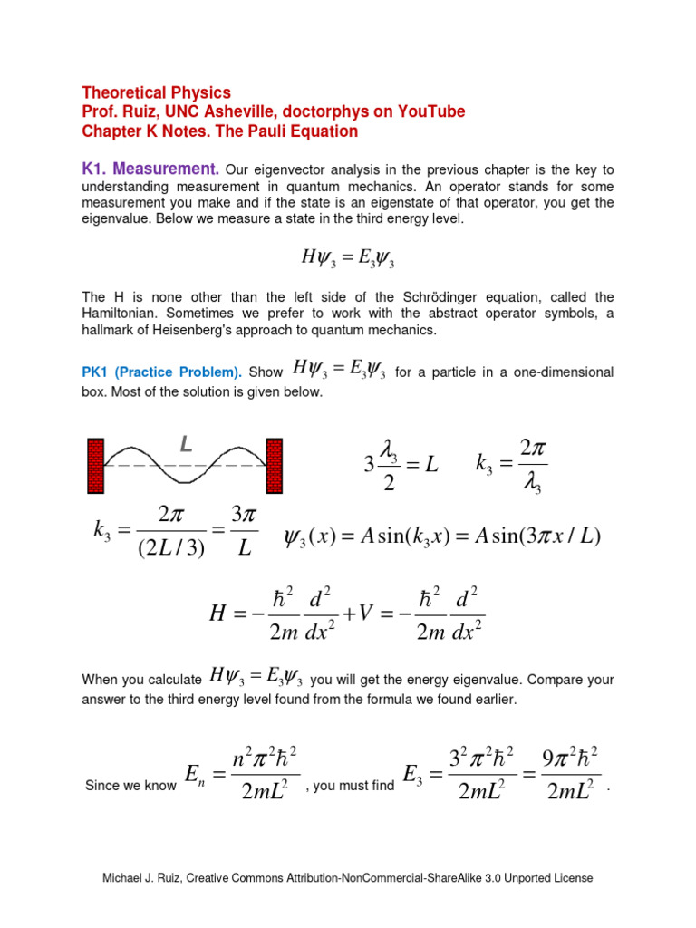 K2-notes | PDF | Quantum Mechanics | Spin (Physics)