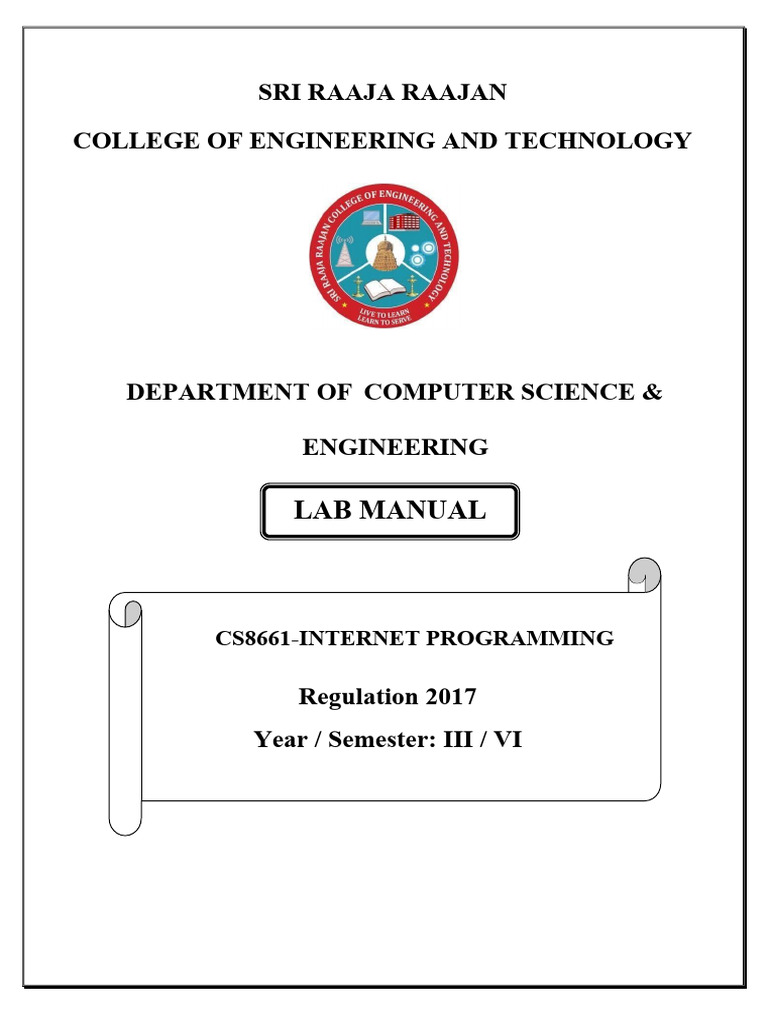 Cs8661-Internet Programming Laboratory-2025966568-2019-23 Ip Lab r2017 in | PDF | World Wide Web ...