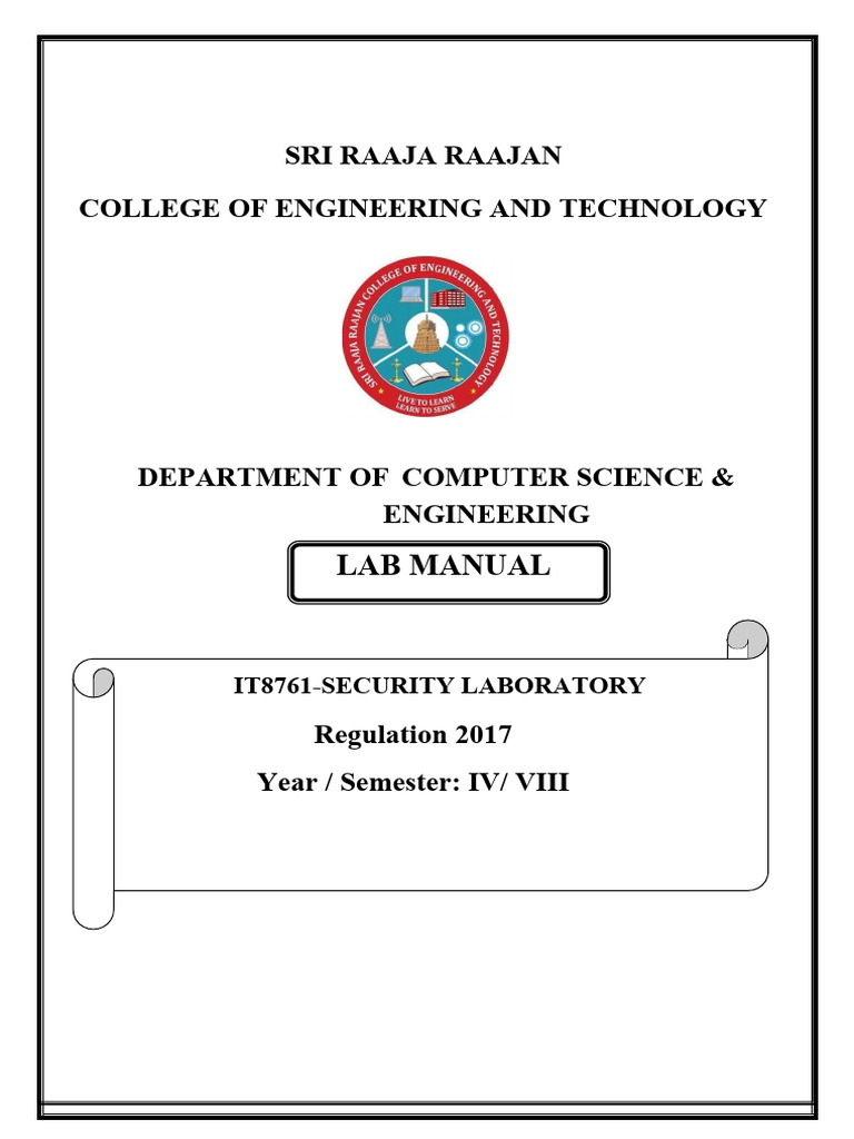 It8761-Security Laboratory-590519304-It8761 Security Labmanual | PDF | Cryptography | Encryption