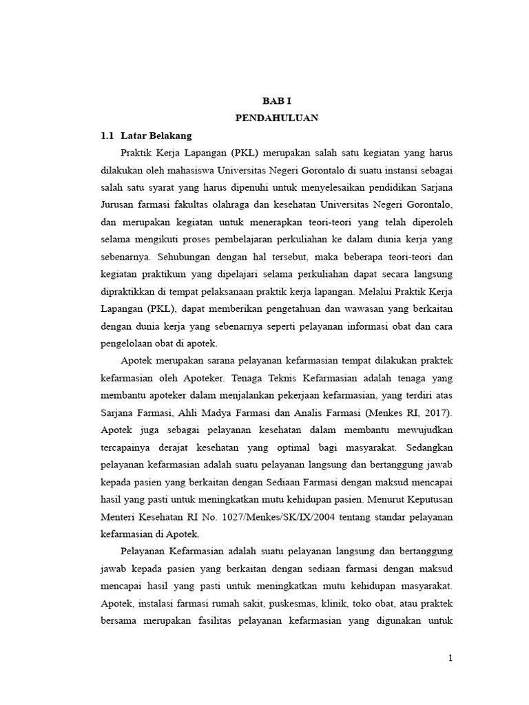 LP Magang Apotek Khalisa 1 | PDF | Sains & Matematika