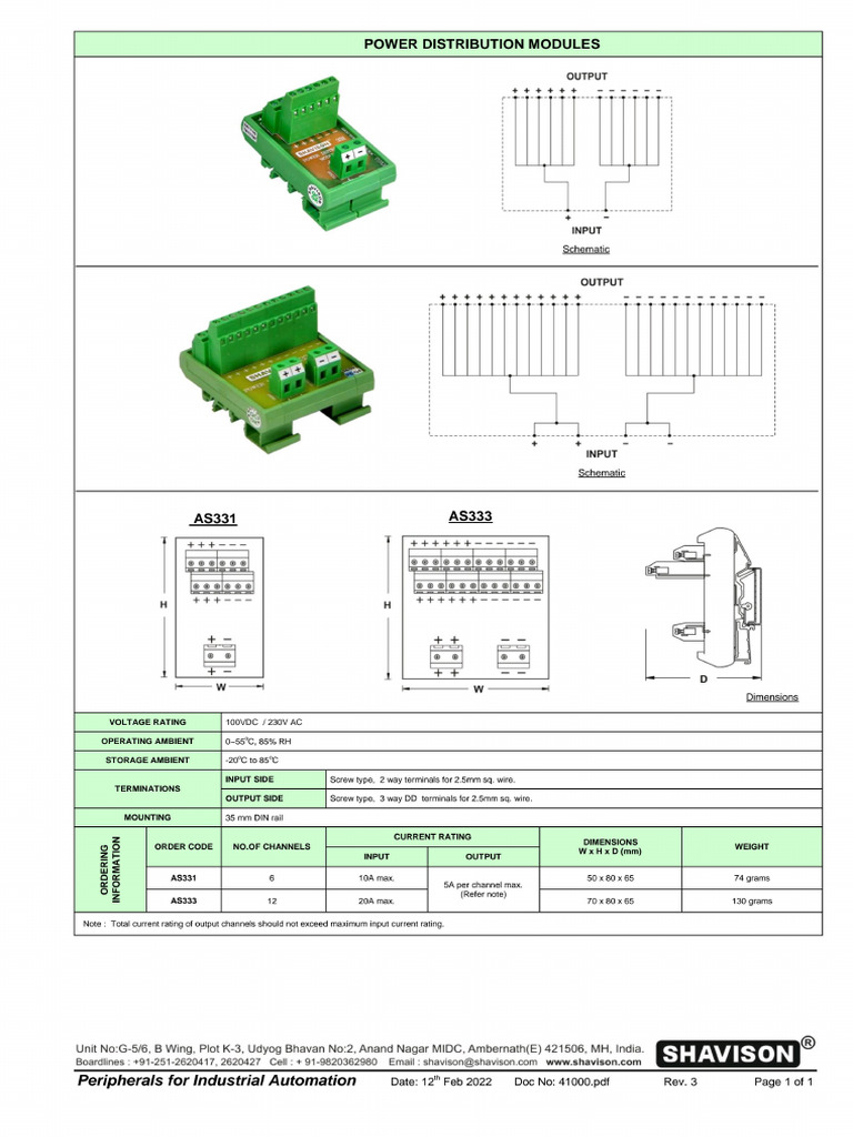 24V DC Power Distribution Module | PDF