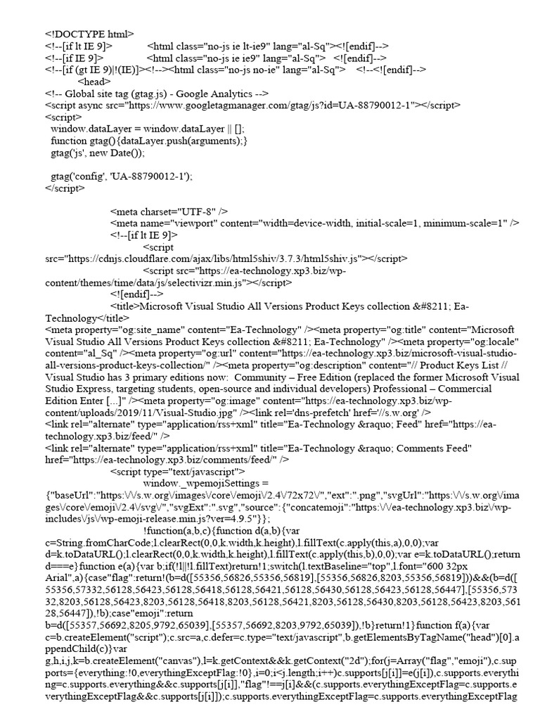 Microsoft Visual Studio All Versions Product Keys Collection - Ea-Technology | PDF | 64 Bit ...
