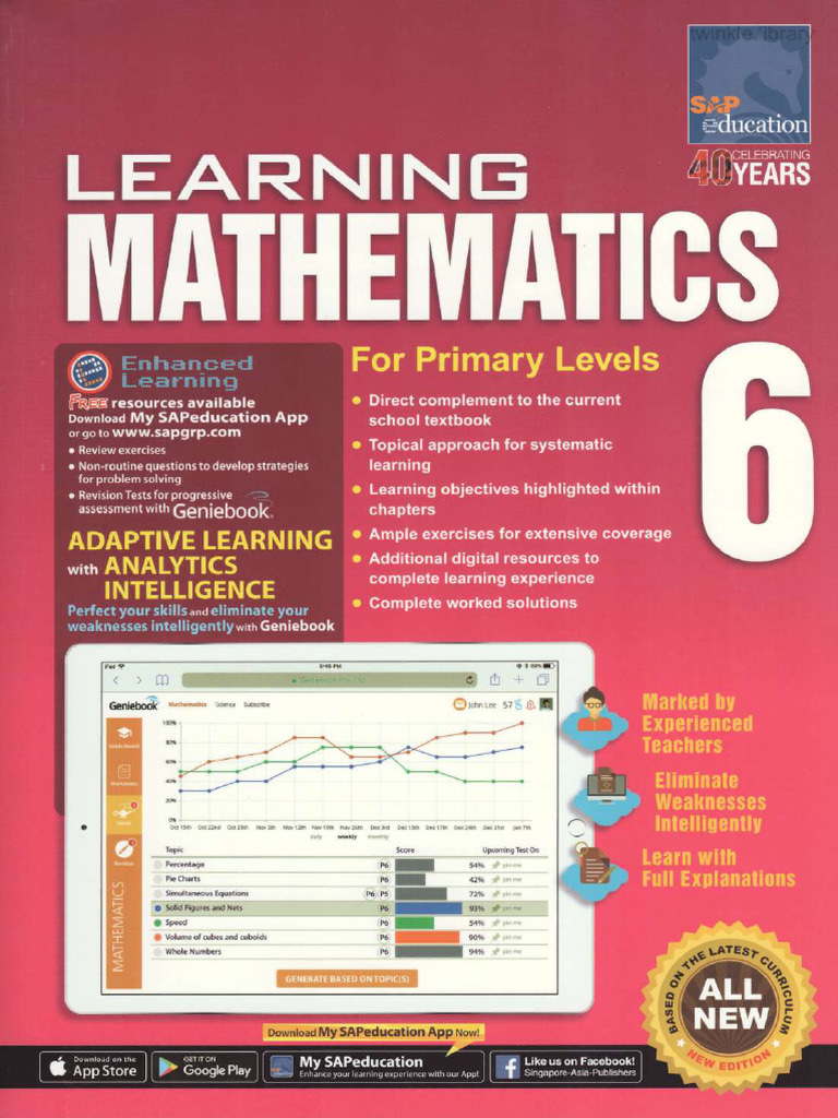 SAP Education Learning Mathematics Maths For Primary Levels 6 | PDF