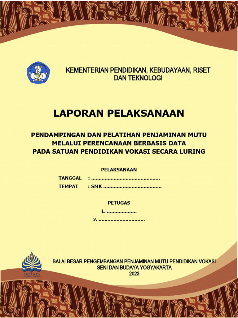 Template Laporan PBD Luring 2023 Rev 20823 | PDF | Seni | Komputer