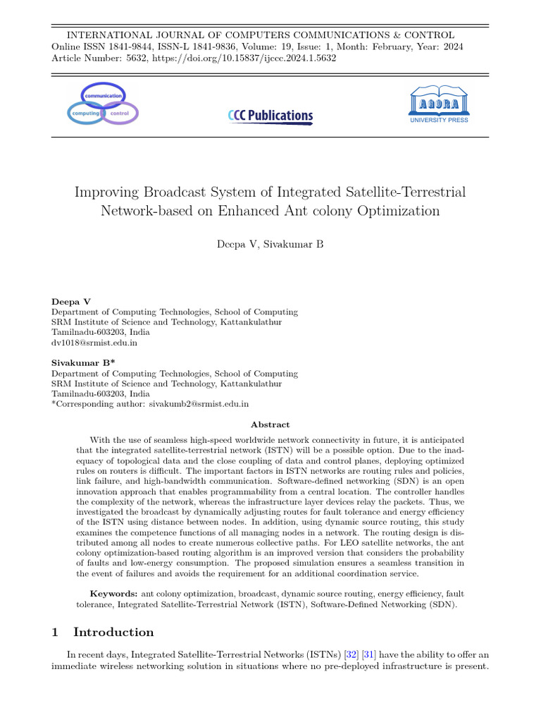 Improving Broadcast System of Integrated Satellite-Terrestrial Network-Based On Enhanced Ant ...