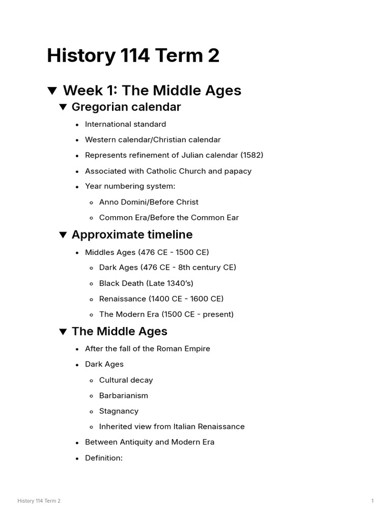 Overview of the Middle Ages History | PDF | Crusades | Black Death