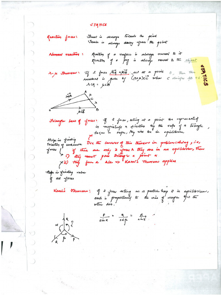 1 - 5 Statics - Sanket Ajmera | PDF