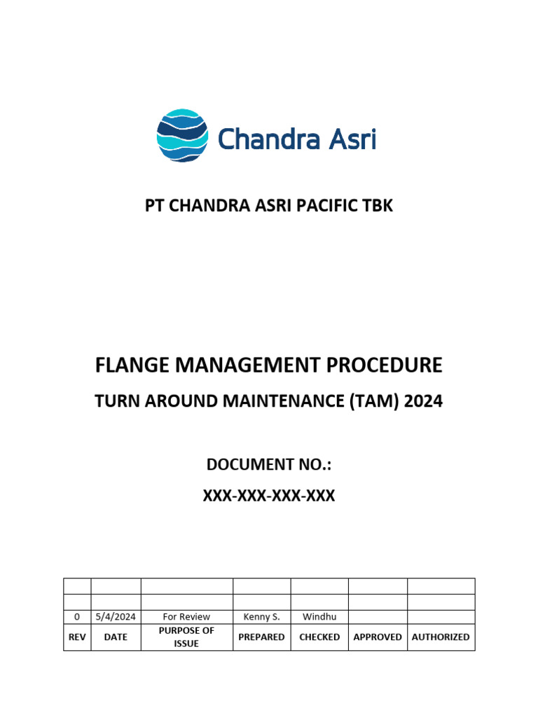Flange Management Procedure TAM 2024 | PDF | Screw | Nut (Hardware)