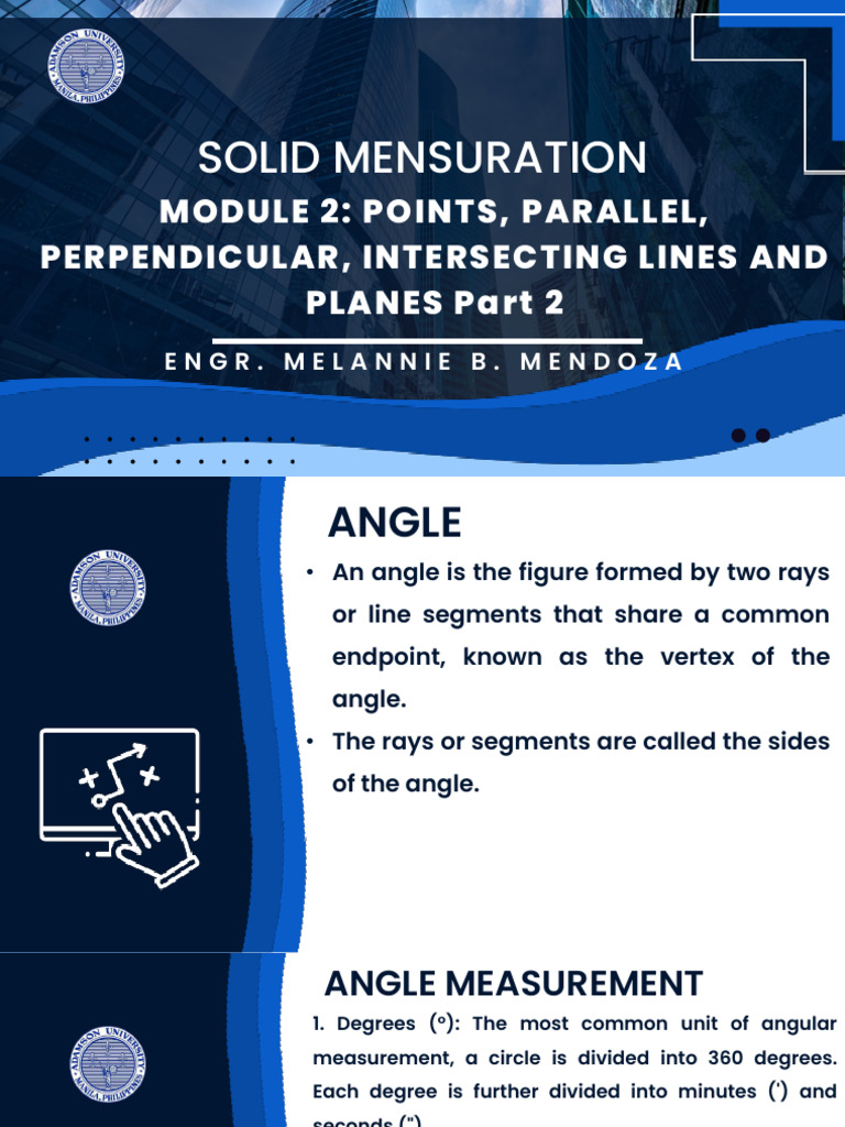 Module 2 Solid Mensuration Part 2 | PDF | Line (Geometry) | Angle