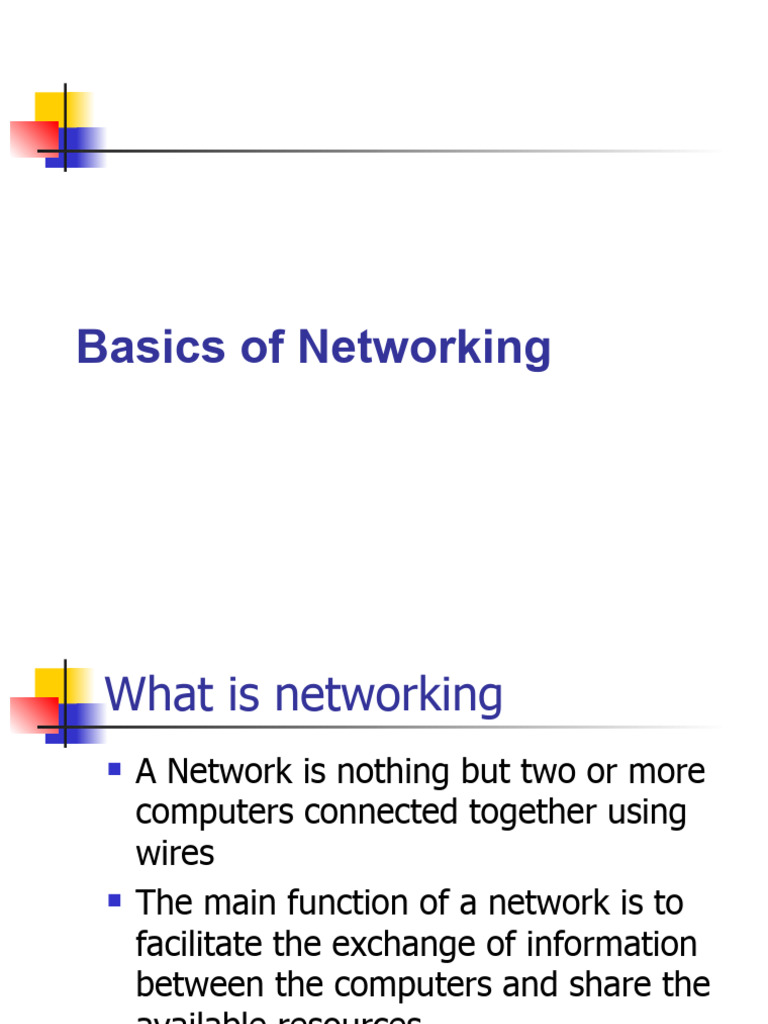 Basics of Networking | PDF | Computer Network | Ip Address