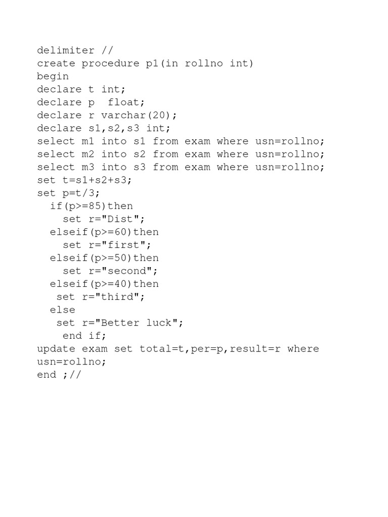 Stored Procedures | PDF Stored Procedures | PDF