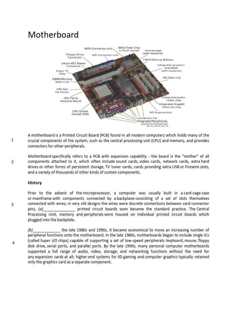 Motherboard | Download Free PDF | Computing | Computer Hardware