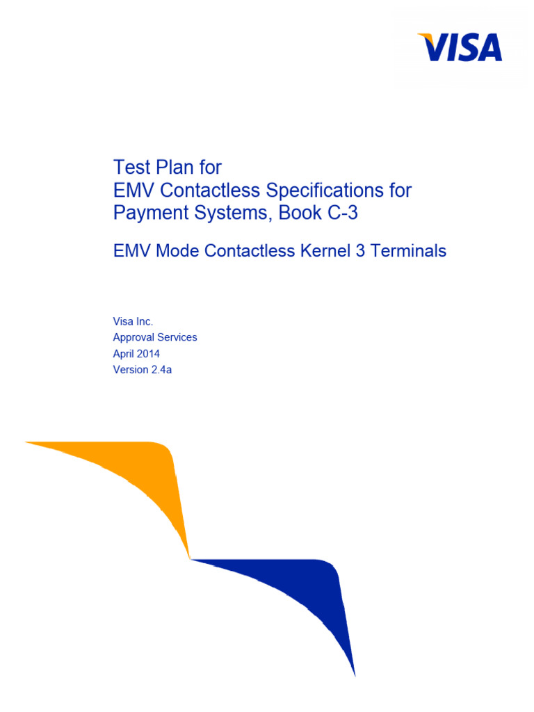 EMV Mode Contactless Kernel 3 Terminal Test Plan V2.4a | PDF | Emv ...