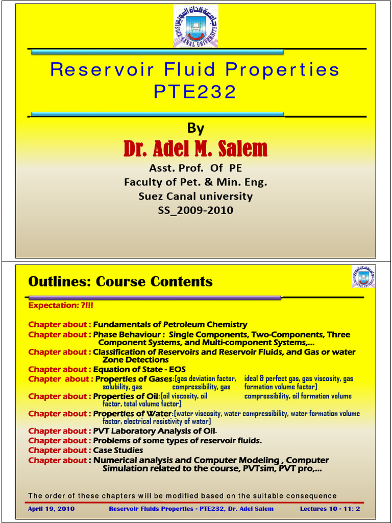 Lectures_10-11_Reservoir_Fluid_Properties | Download Free PDF | Gases | Pressure