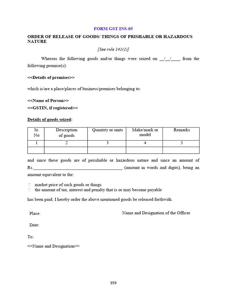 GST Ins 05 | PDF