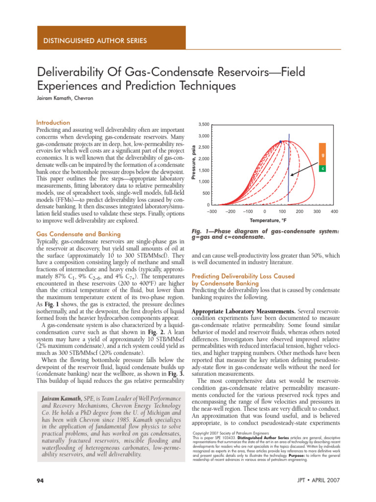 Deliverability of Gas Condensate Reservoirs - Field Experiences and ...