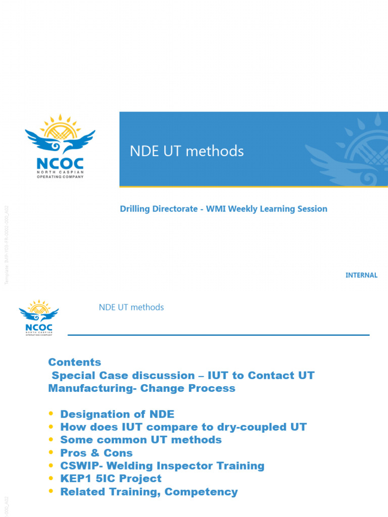 NDE UT Methods Overview & Comparison | PDF | Nondestructive Testing ...
