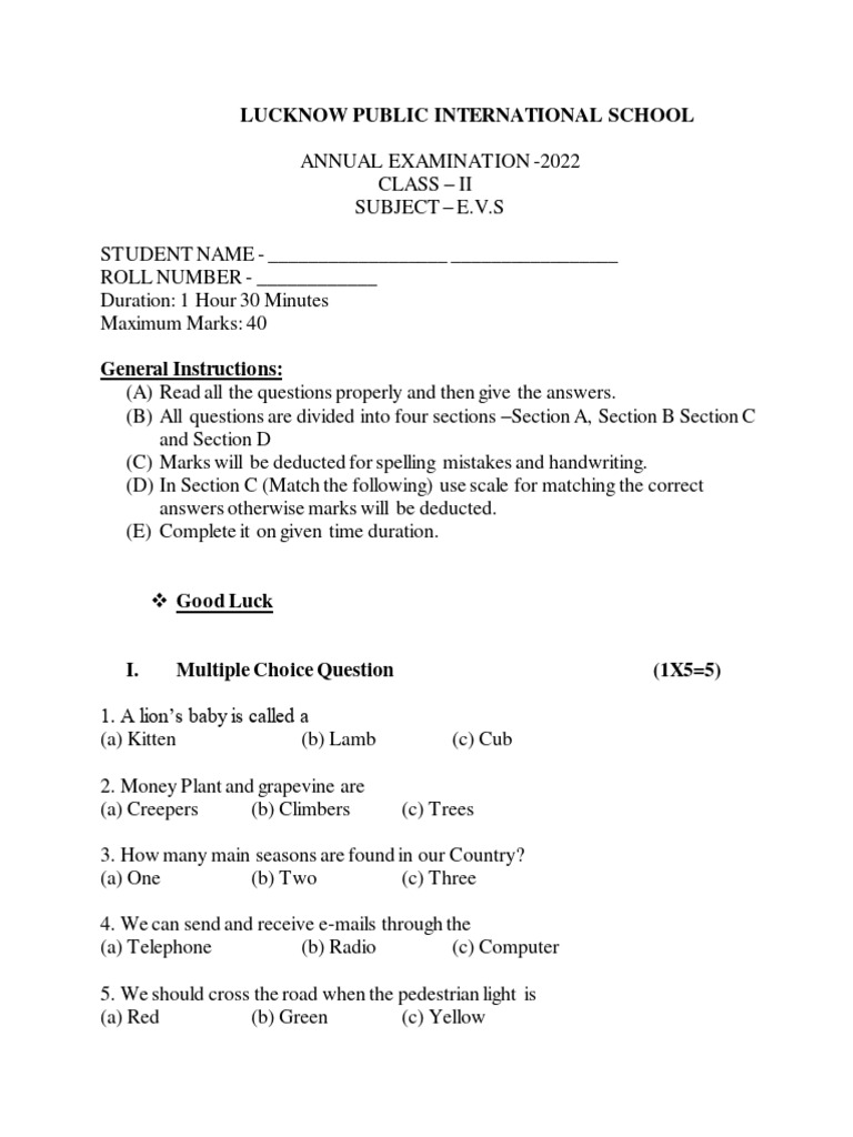 Class II E V S PDF