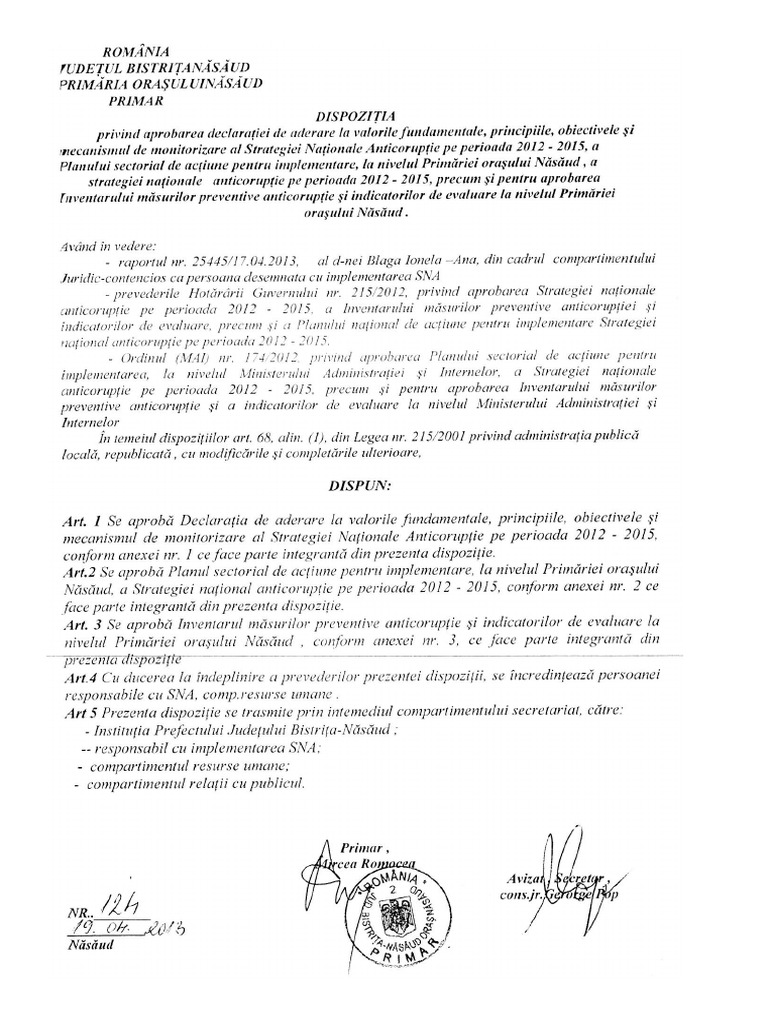 Strategia Nationala Anticoruptie | PDF