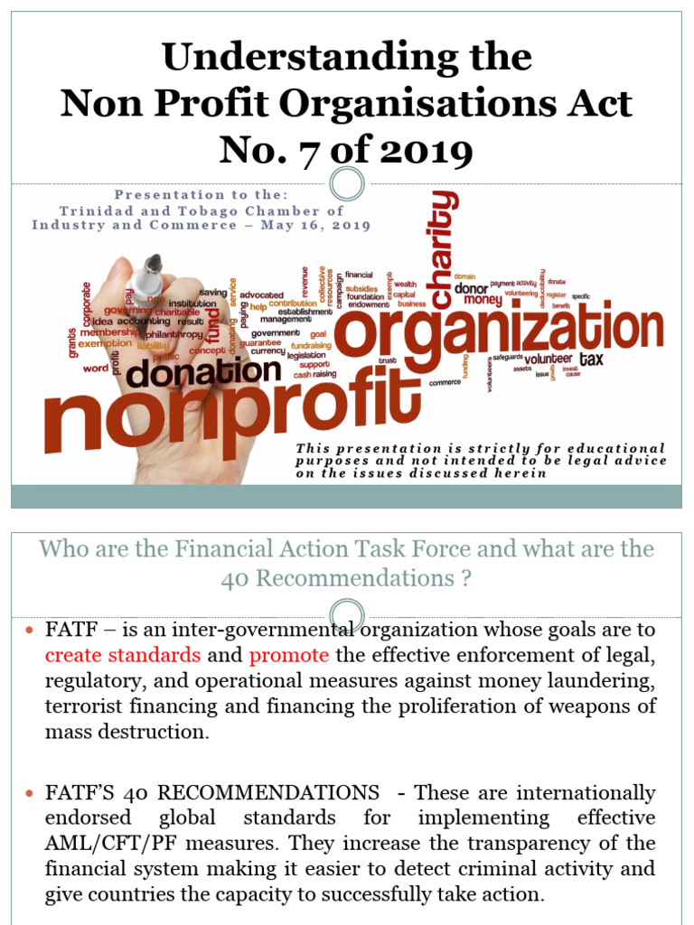Understanding The NPO Act-1 | PDF | Terrorism Financing | Nonprofit ...
