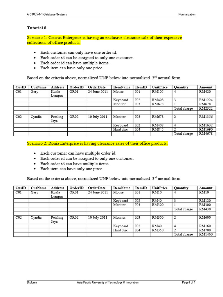 Tutorial 8 - With Ans | PDF