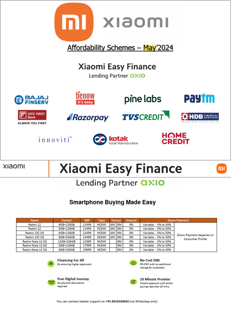 Xiaomi Affordability Schemes 2024 | PDF | Xiaomi | Mobile Phones