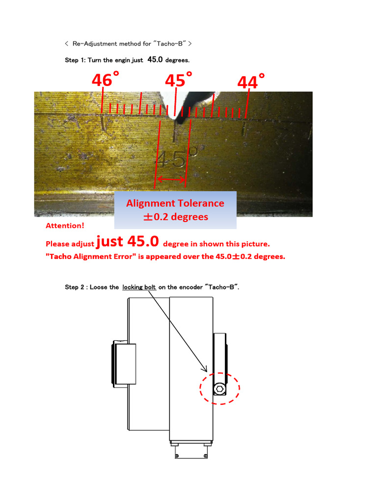 Re-Adjust Position of Tacho | PDF