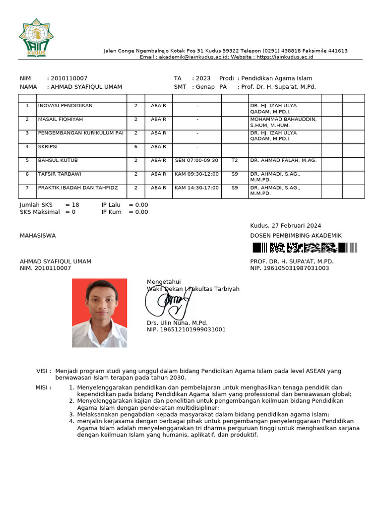 KRS 2010110007 Genap1 | PDF