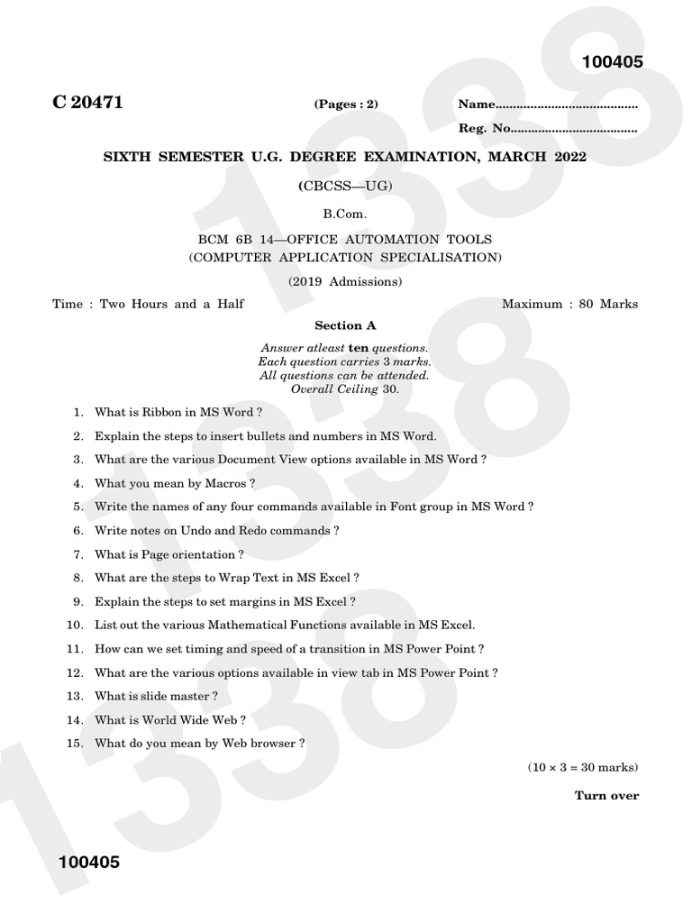 Office Automation Tools (Computer Application Specialization) 2022 ... Office Automation Tools (Computer Application Specialization) 2022 ...