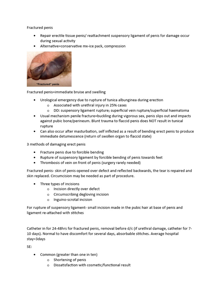 Penile fracture | PDF | Urology | Medical Specialties