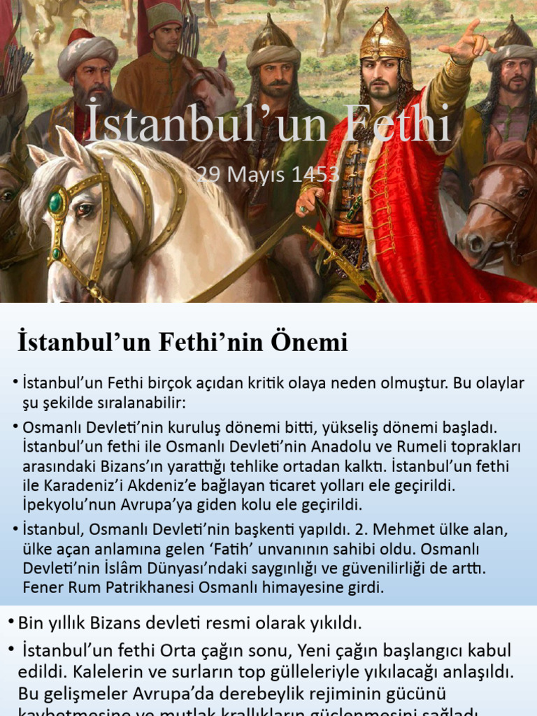 İstanbul'Un Fethi (Otomatik Kaydedilme) | PDF